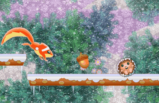 Nut Rush: Snow Scramble 🕹️ Play Free on Play123