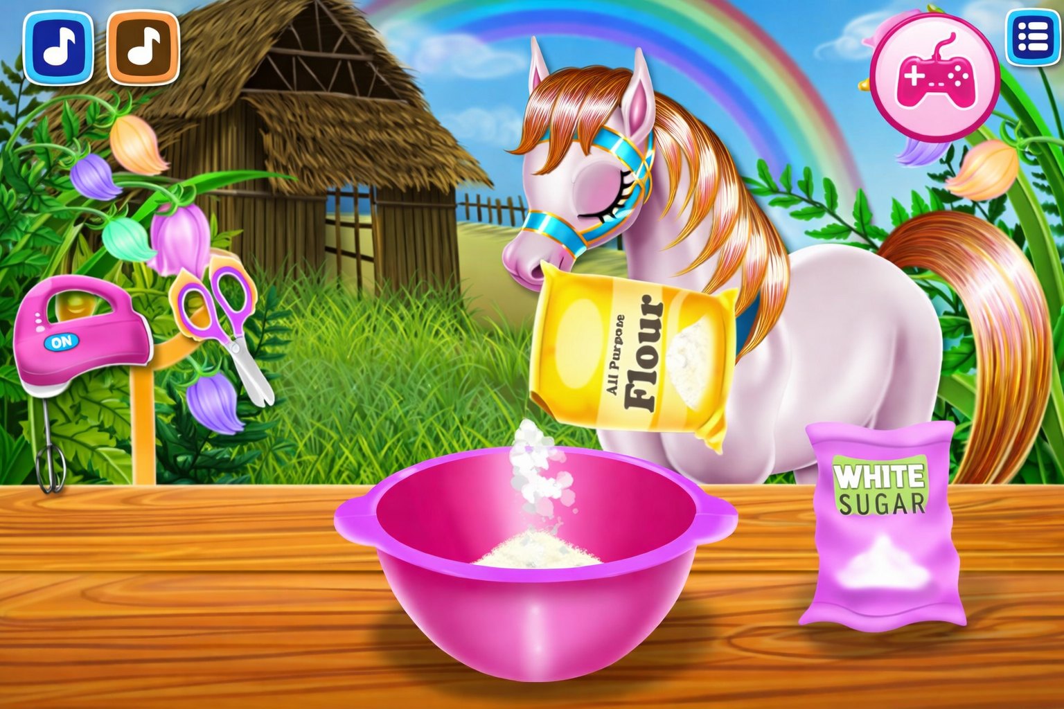 Pony Cooking Rainbow Cake 🕹️ Play Free on Play123