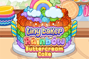 Tiny Baker Rainbow Buttercream Cake 🕹️ Play Free on Play123
