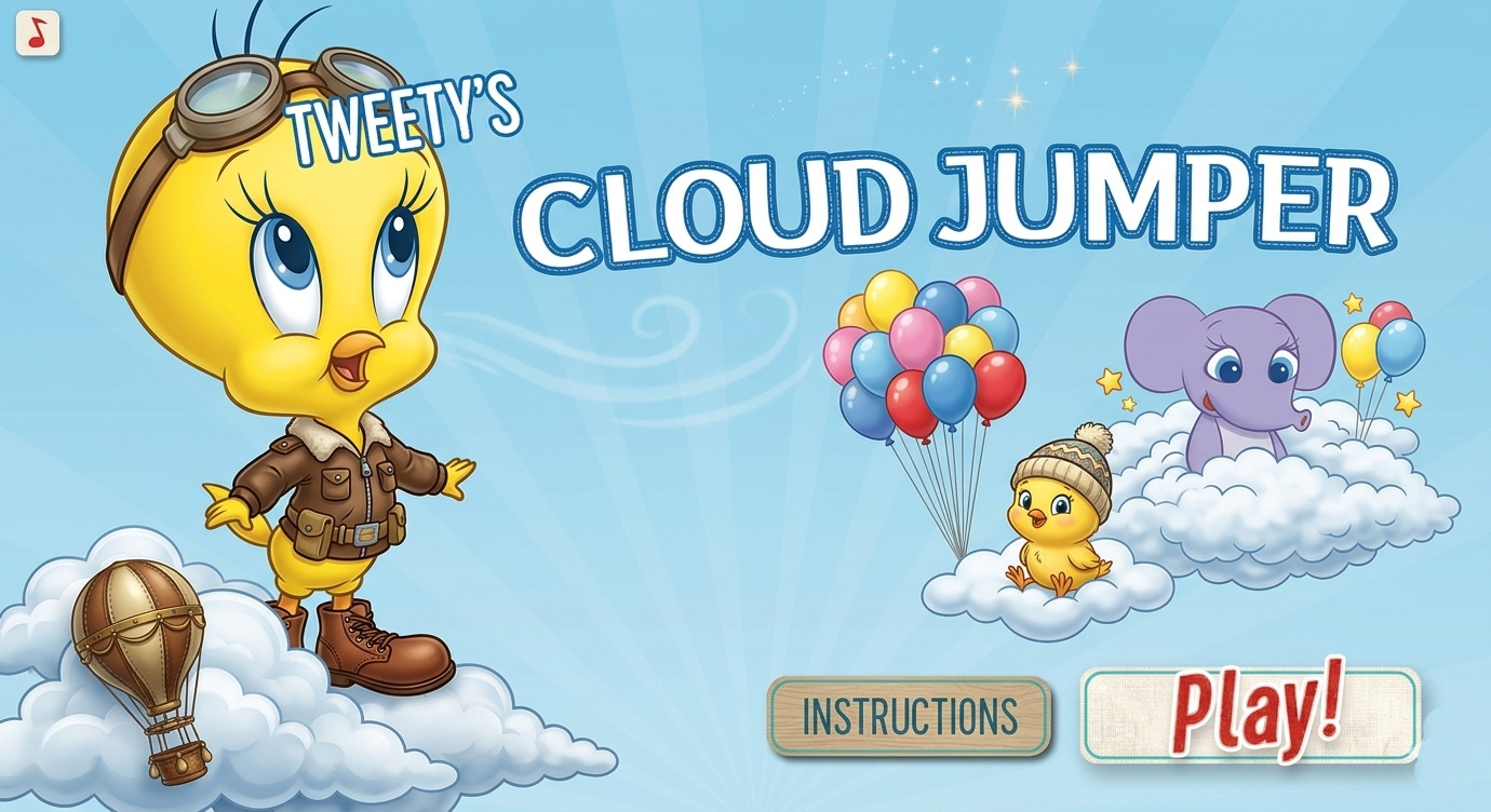 Tweety's Cloud Jumper 🕹️ Play Free on Play123