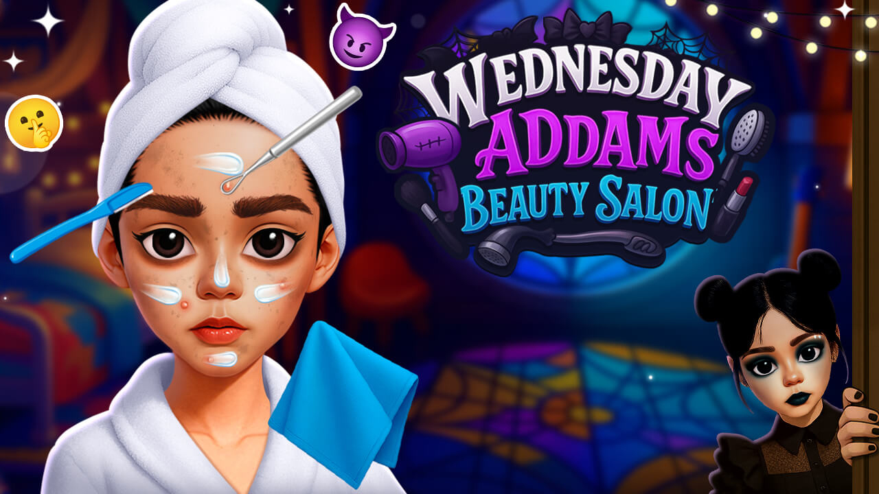 Wednesday Addams Beauty Salon 🕹️ Play Free on Play123